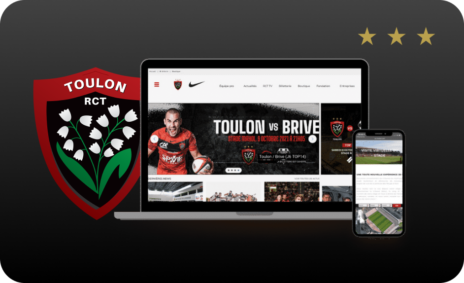 Réalisation web RCT Club - Kult